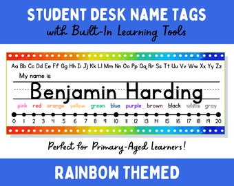Outer Space Themed Desk Name Tags for Primary Students Editable Version ...