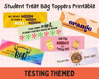 Student Treat Tags - Editable Testing Themed Treat Tags for Students - Etsy