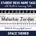 Outer Space Themed Desk Name Tags for Primary Students - Editable ...