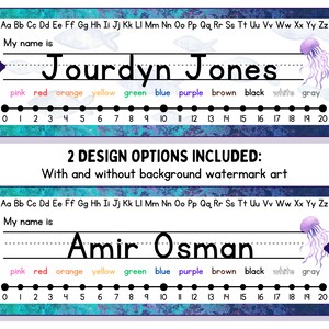 Ocean Themed Desk Name Tags for Primary Students - Editable Version ...