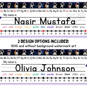 Outer Space Themed Desk Name Tags for Primary Students - Editable ...