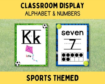 Rainbow Themed Alphabet and Number Posters for Primary Classrooms - 3 ...
