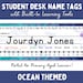 Ocean Themed Desk Name Tags for Primary Students - Editable Version ...