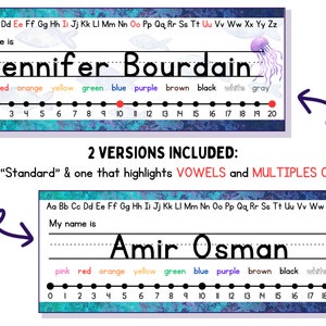 Ocean Themed Desk Name Tags for Primary Students - Editable Version ...