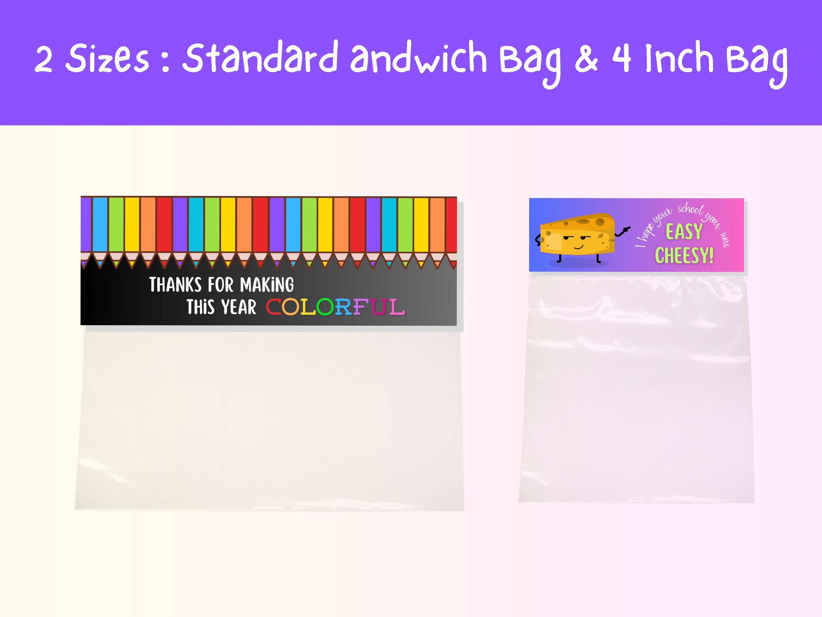 Student Treat Bags - Editable Last Day of School Themed Treat Bag ...