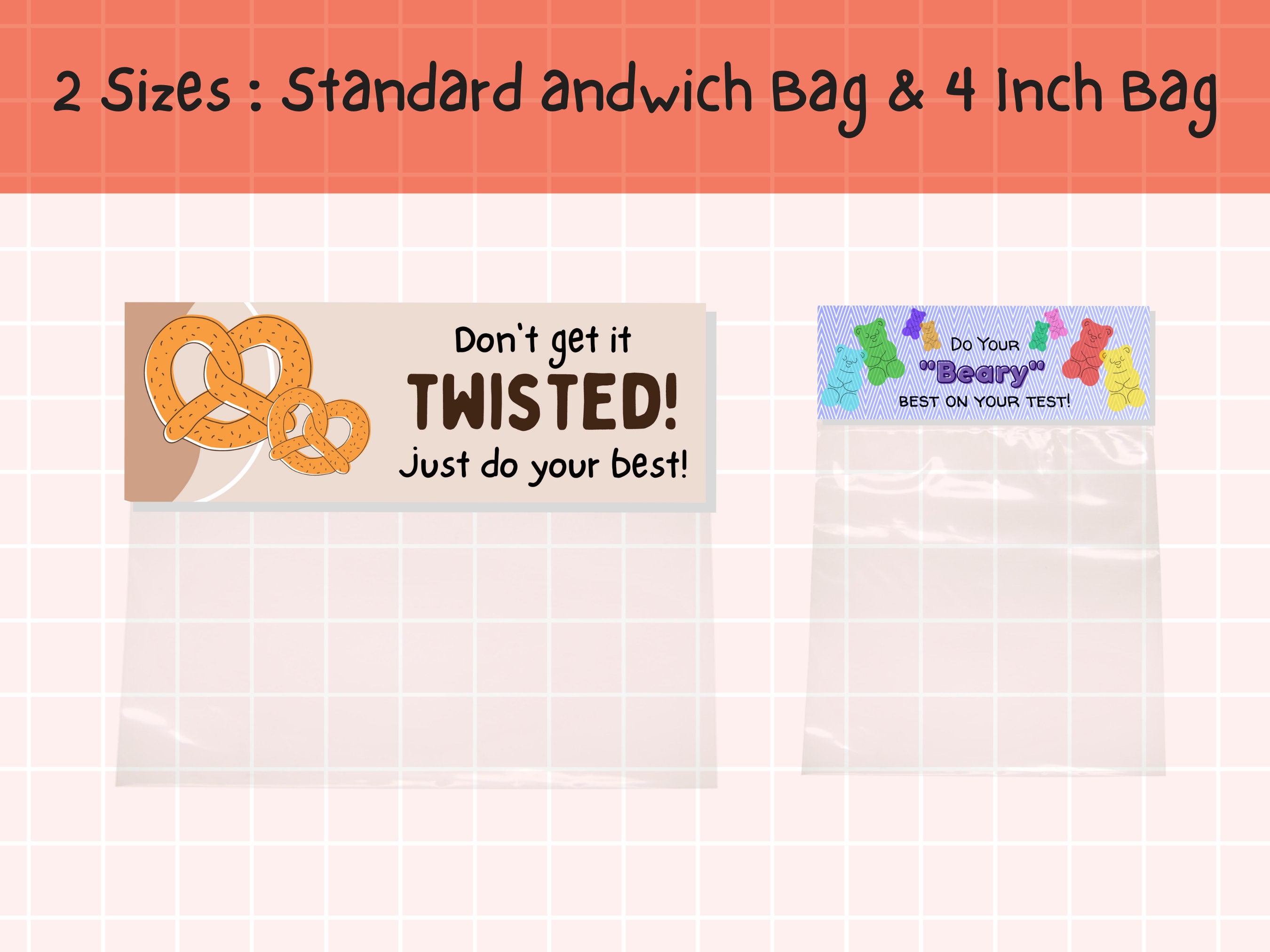 Student Treat Tags - Editable Testing Themed Treat Bag Toppers for ...