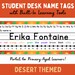 Desert Themed Desk Name Tags for Primary Students - Editable Version ...