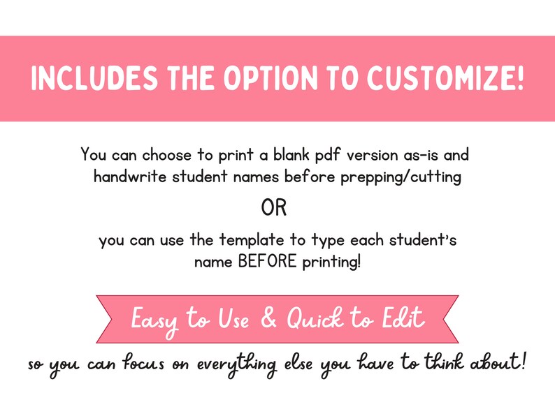 Candy Themed Desk Name Tags for Primary Students - Editable Version ...