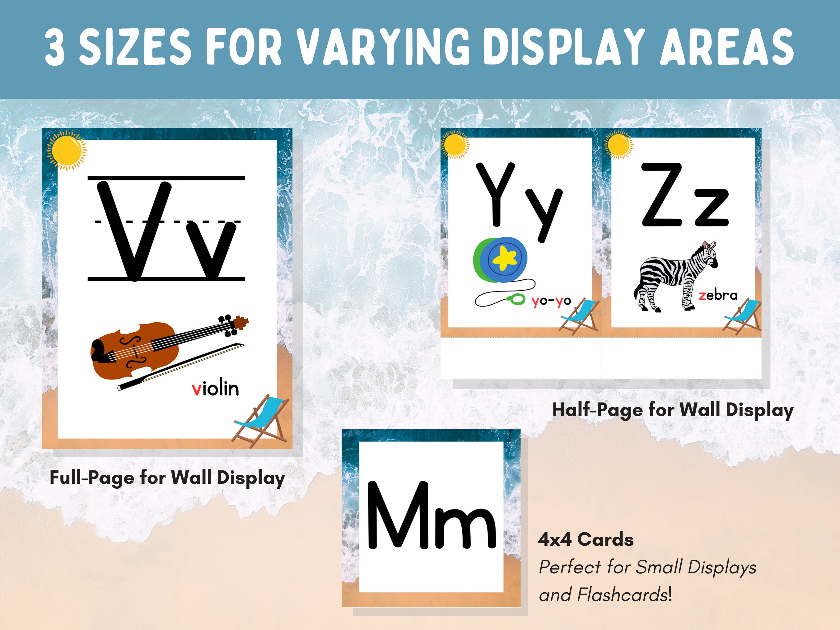 Beach Themed Alphabet and Number Posters for Primary Classrooms - 3 ...