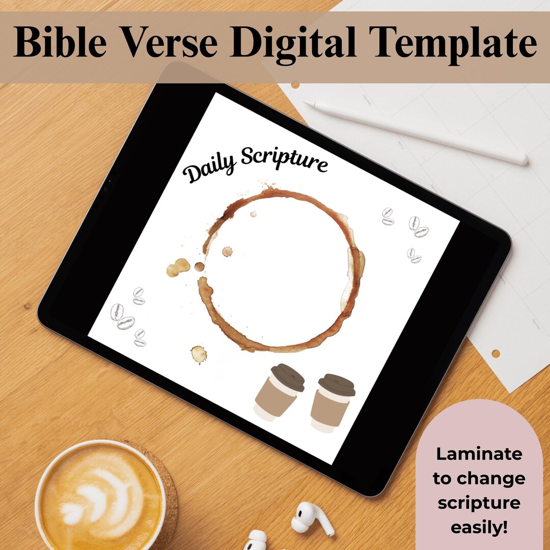Daily Scripture Printable Digital Template | Bible Verse Template | Bible Verse Memorization ...