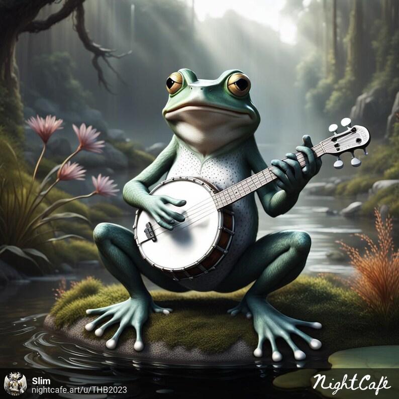 Frog Playing Banjo Digital Download - Etsy