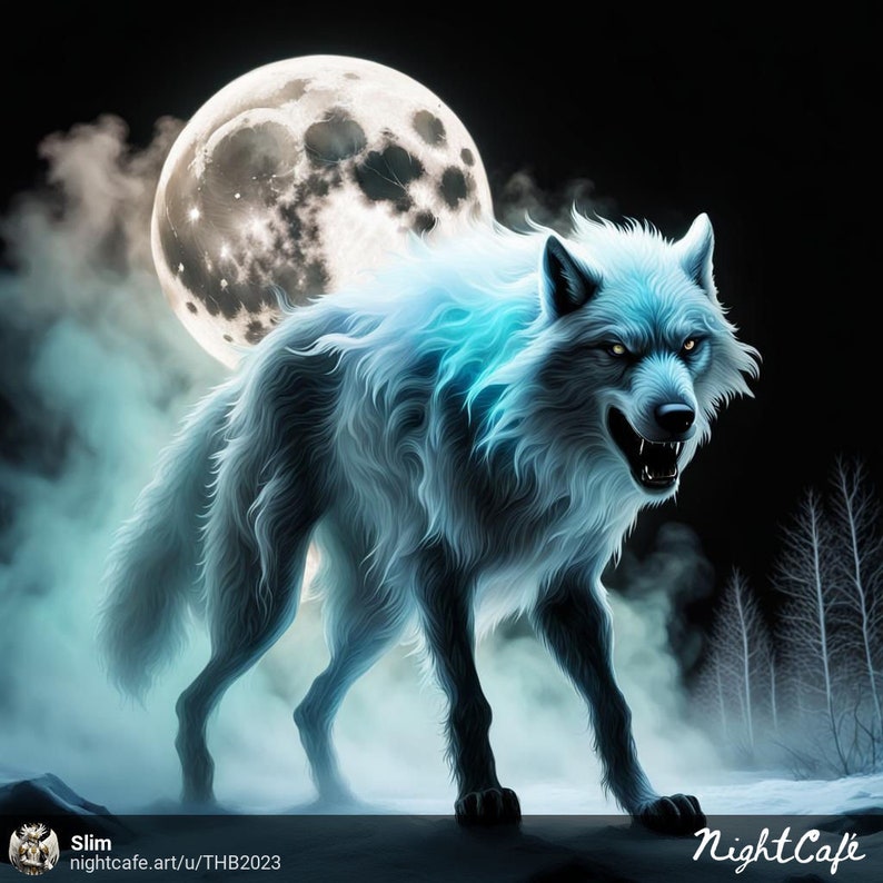 Glowing Wolf Digital Download - Etsy