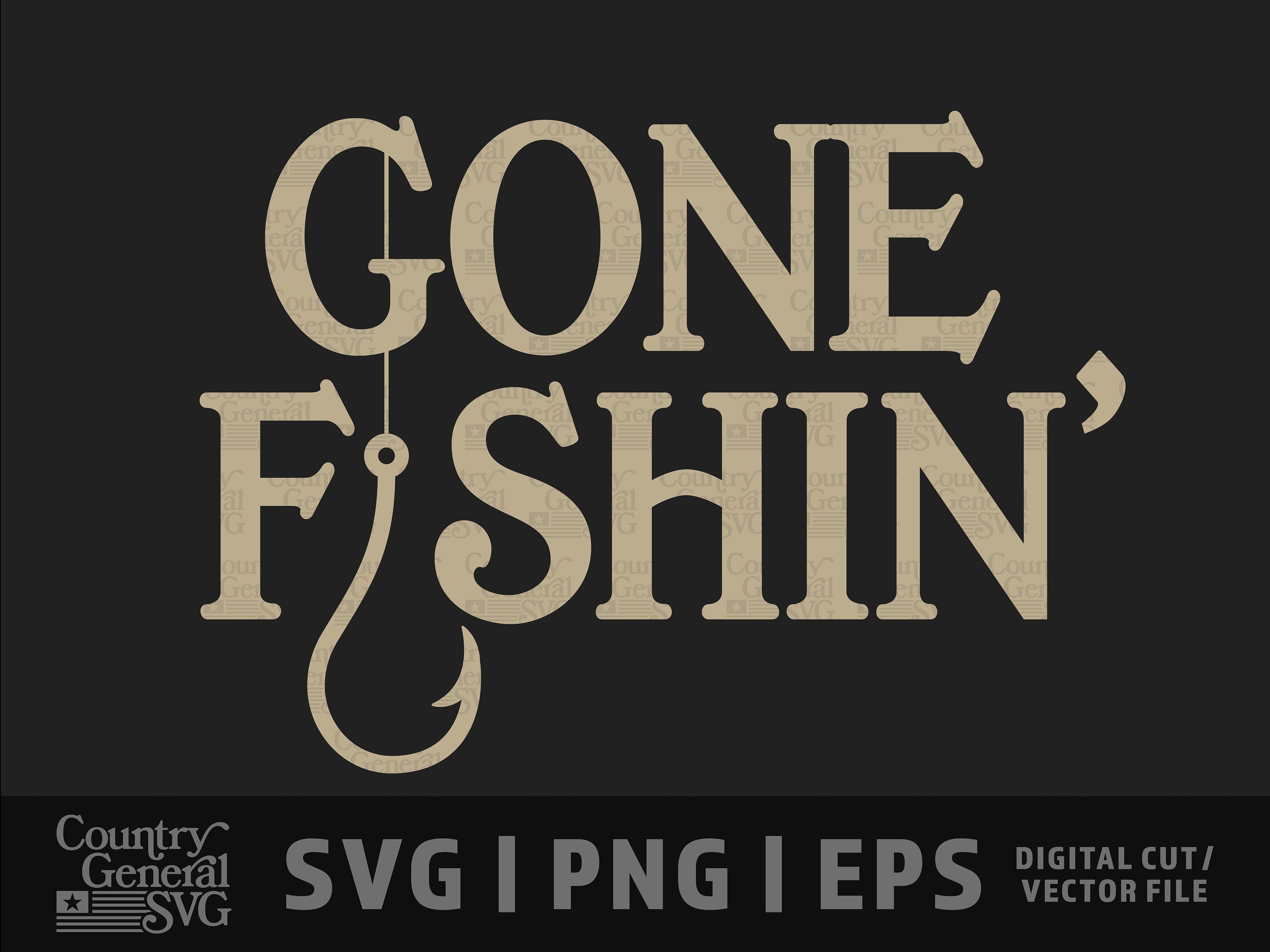 Gone Fishing SVG | Png | Eps, Fishing Svg, Cute Fishing Graphic ...