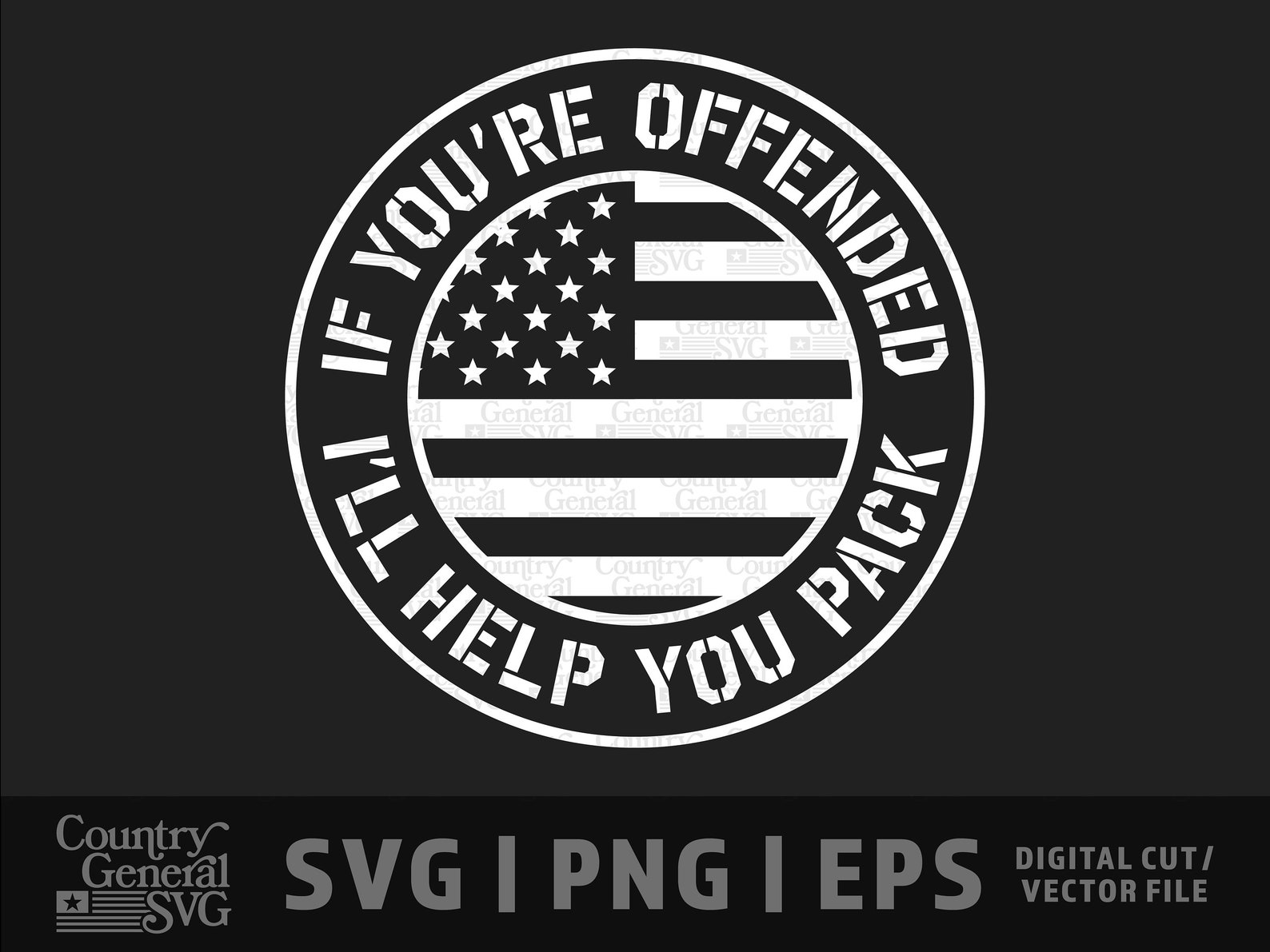 Offended SVG | PNG | Eps,anti-liberal Svg, Liberal Joke, American Pride ...
