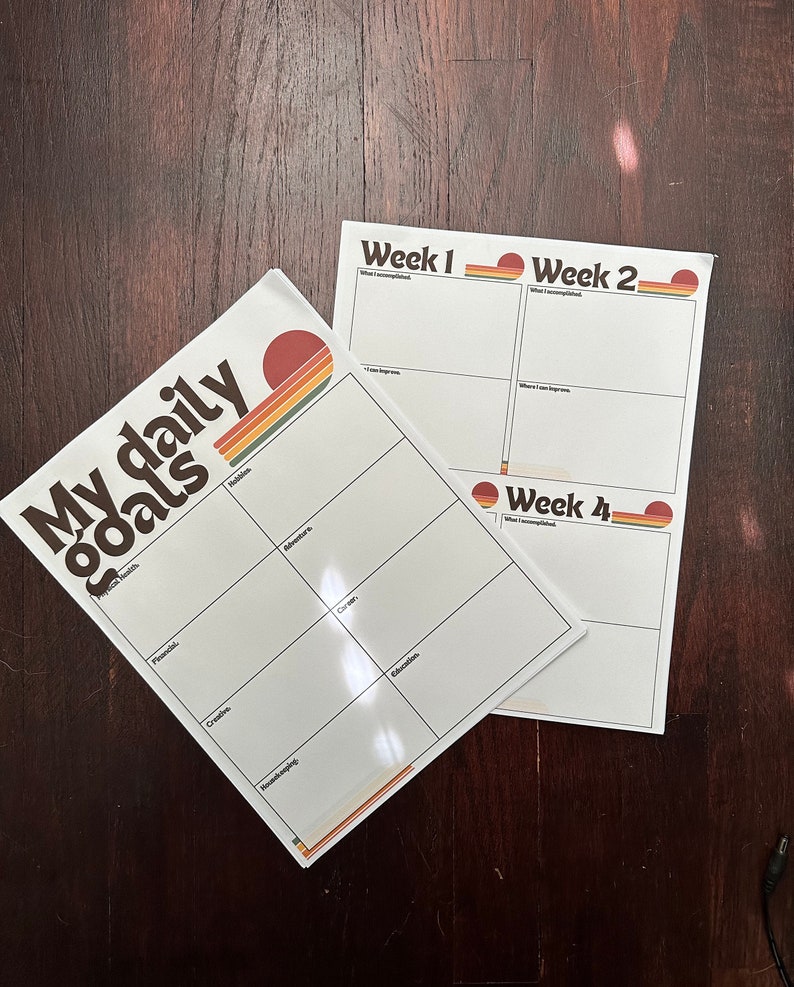 70s Retro Weekly Planner Packet - Etsy