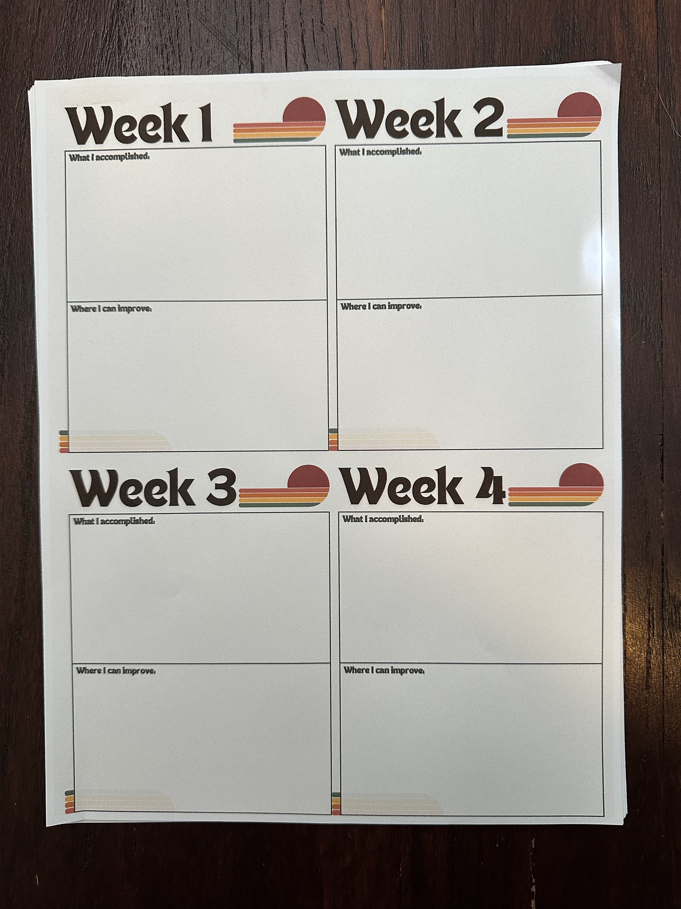 70s Retro Weekly Planner Packet - Etsy