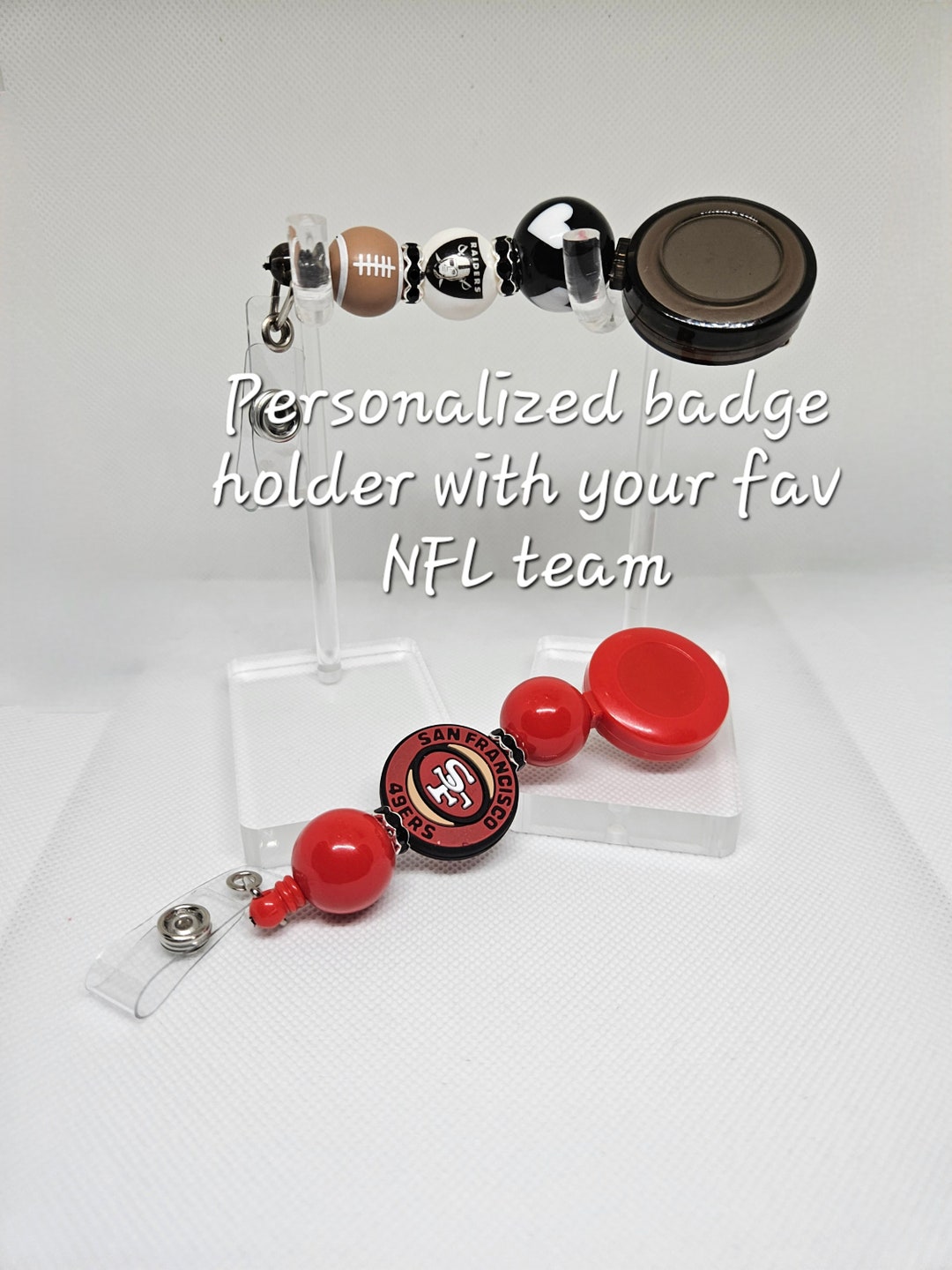 Personalized NFL Teams Retractable Badge Reels Sports Fan - Etsy