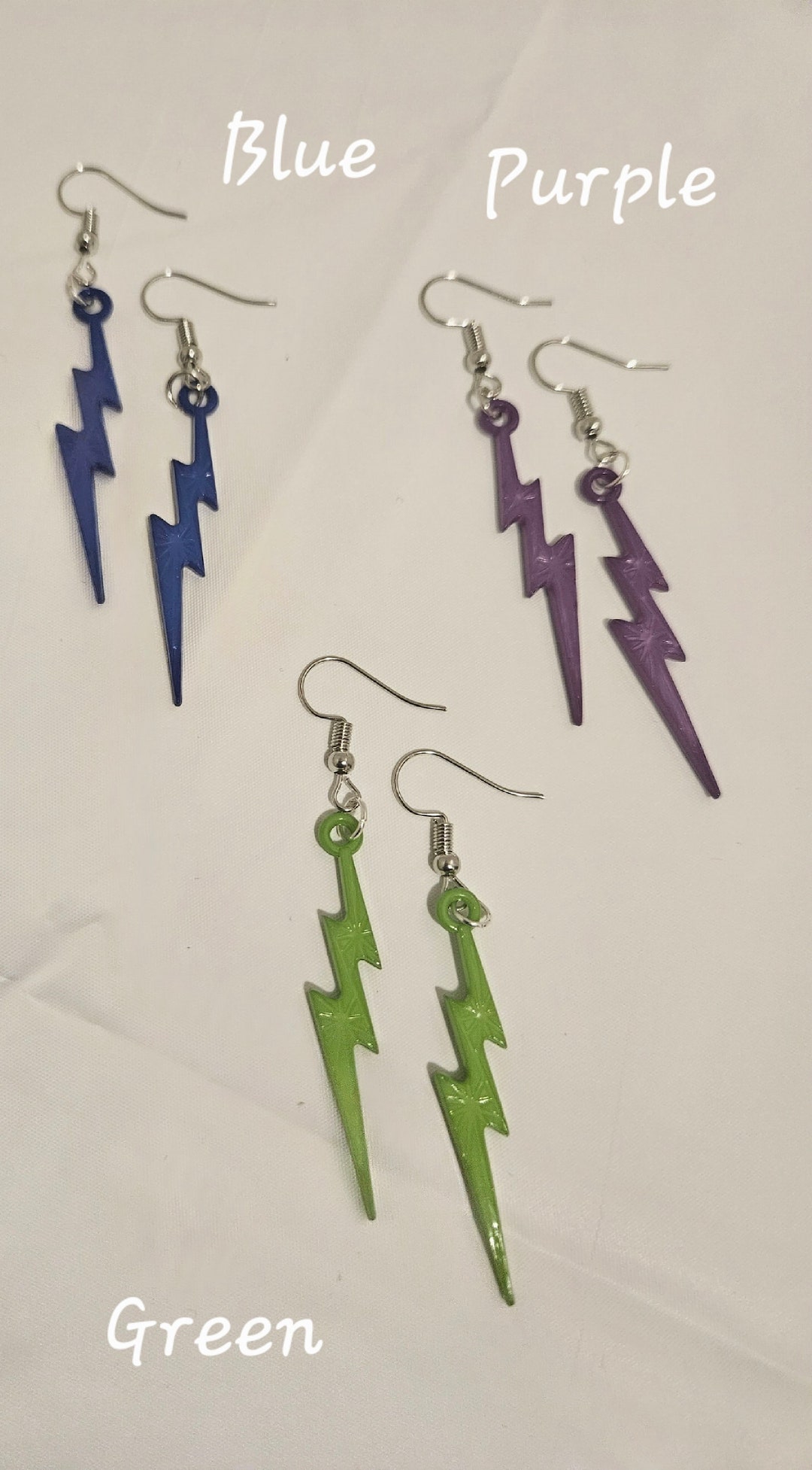 Large Lightening Bolt Earrings Acrylic Lightening Earrings - Etsy