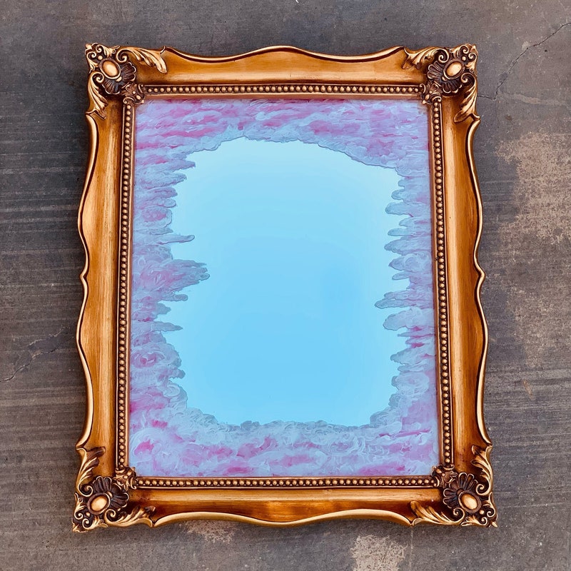 Hand Painted Mirror - Etsy