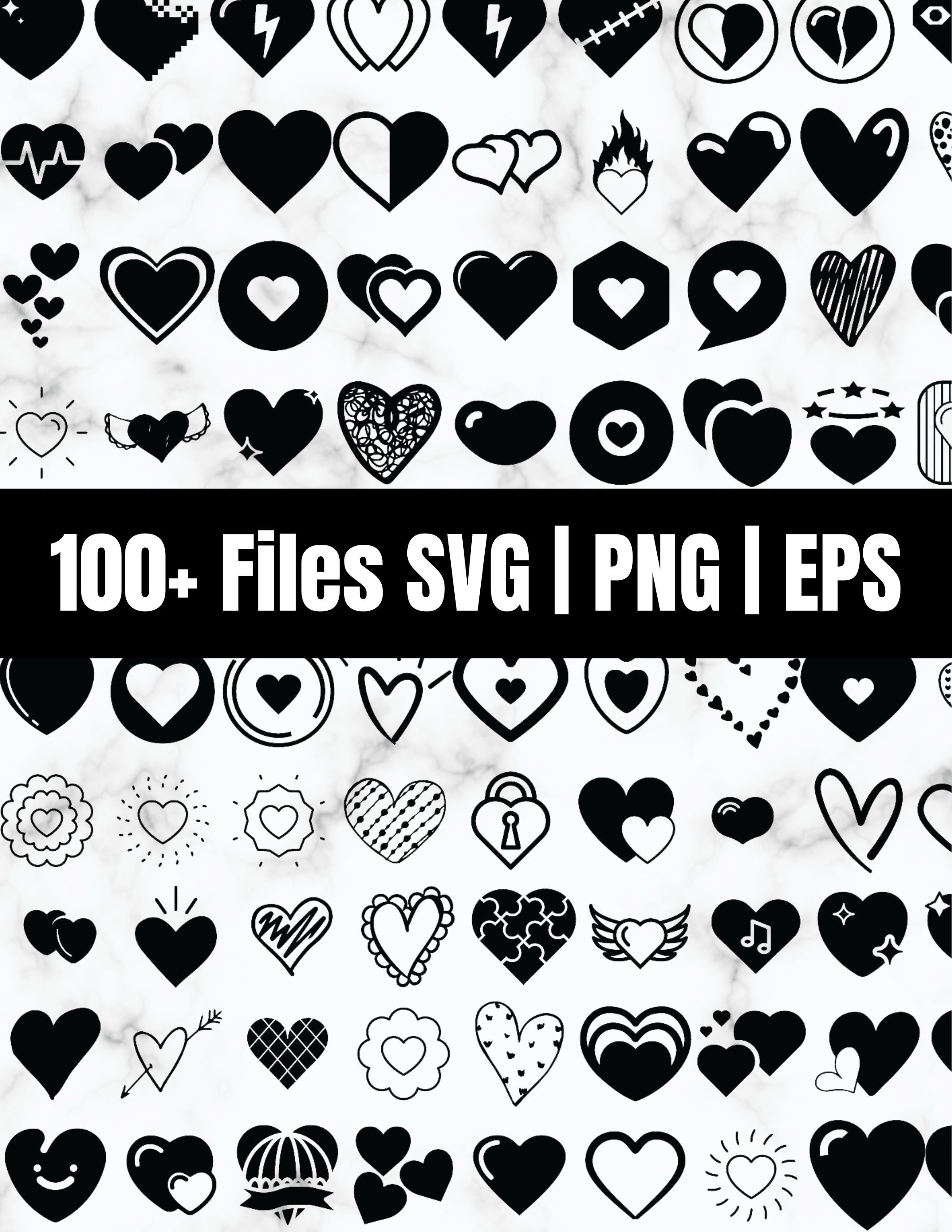 Heart | SVG PNG DFX | Great for T-shirts, Decals, Stickers and More ...
