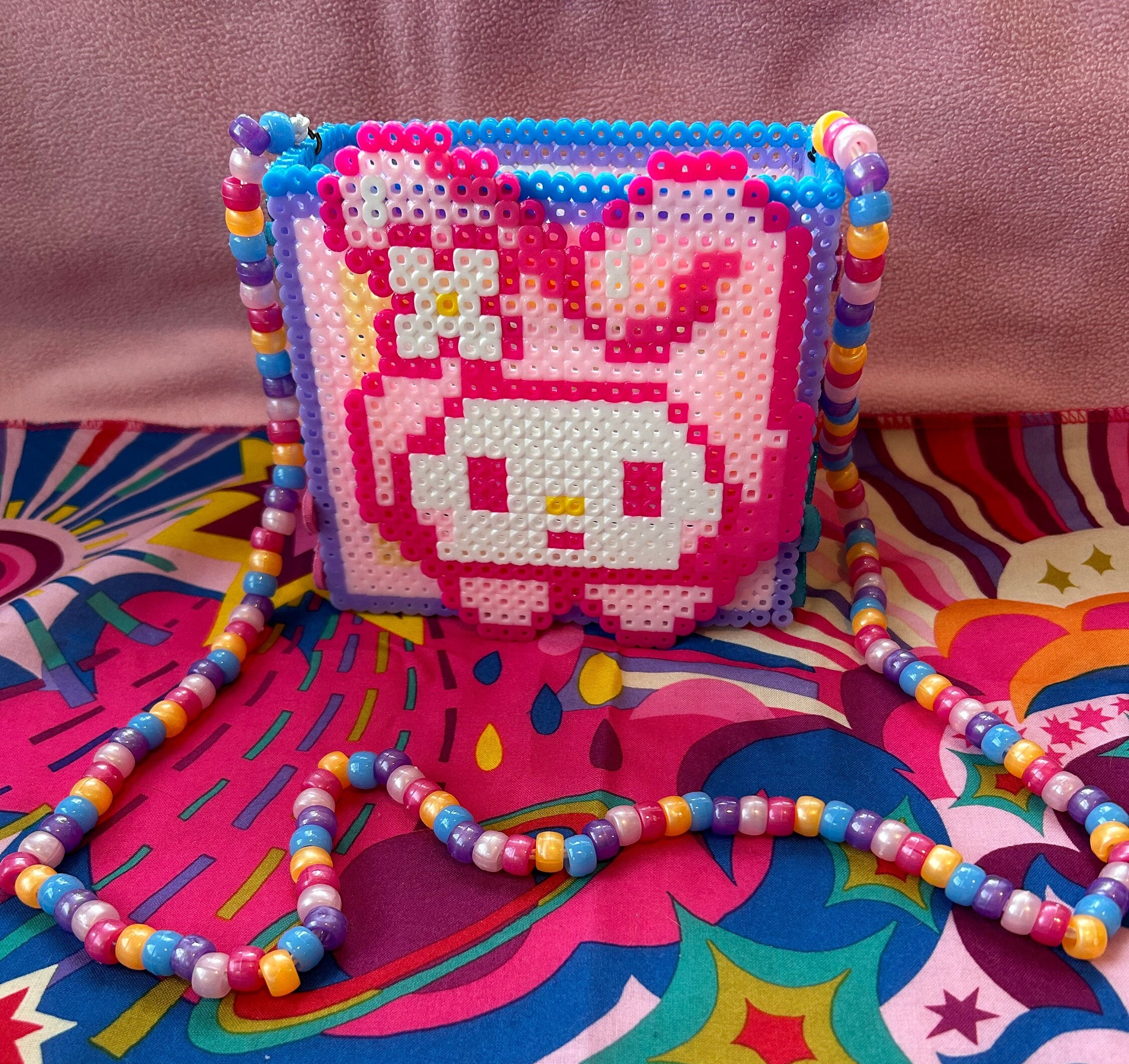 Buy My Melody and Kuromi Perler Bead Decorative Purses Sanrio Anime ...
