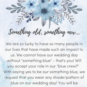Something Blue Crew Wedding Party Proposal - Etsy
