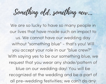 Something Blue Crew Wedding Party Proposal - Etsy