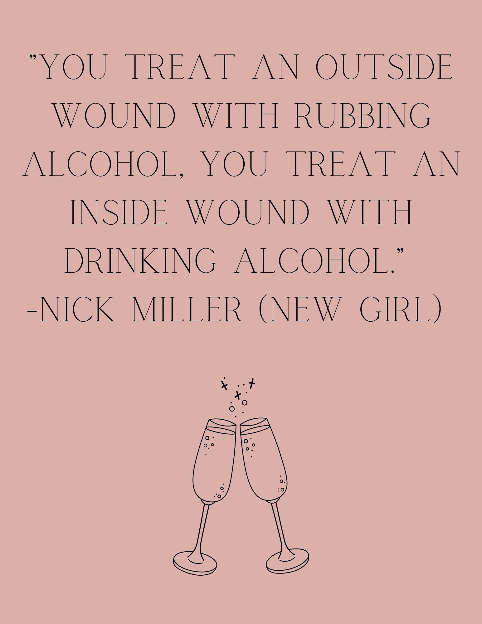 Nick Miller Alcohol Quote Print Download - Etsy