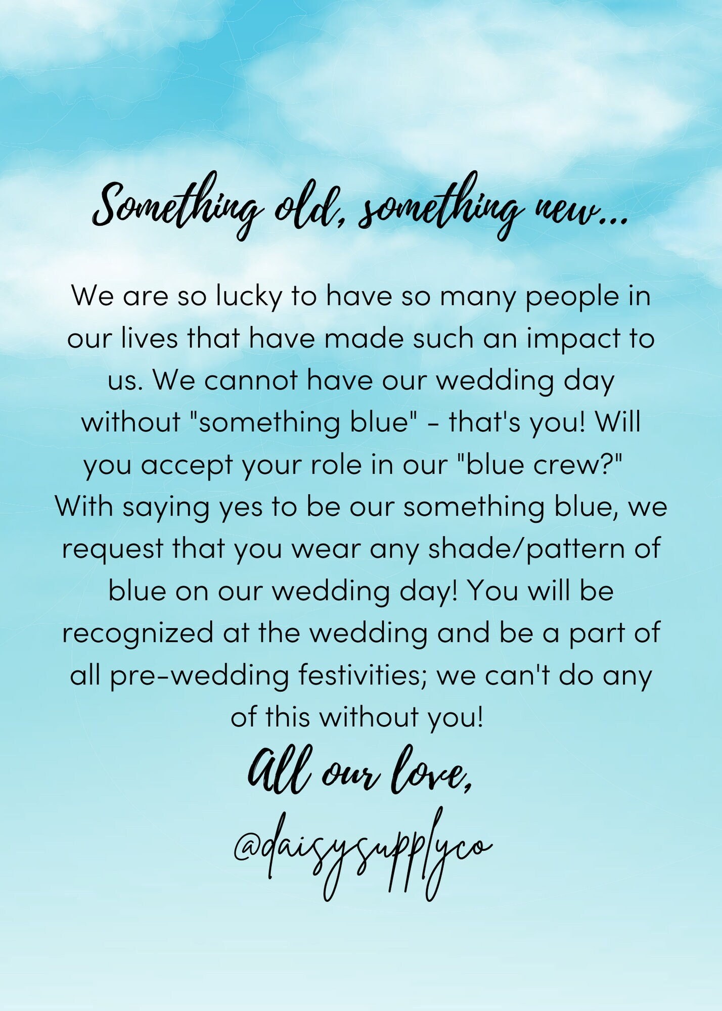 Something Blue Crew Wedding Party Proposal - Etsy