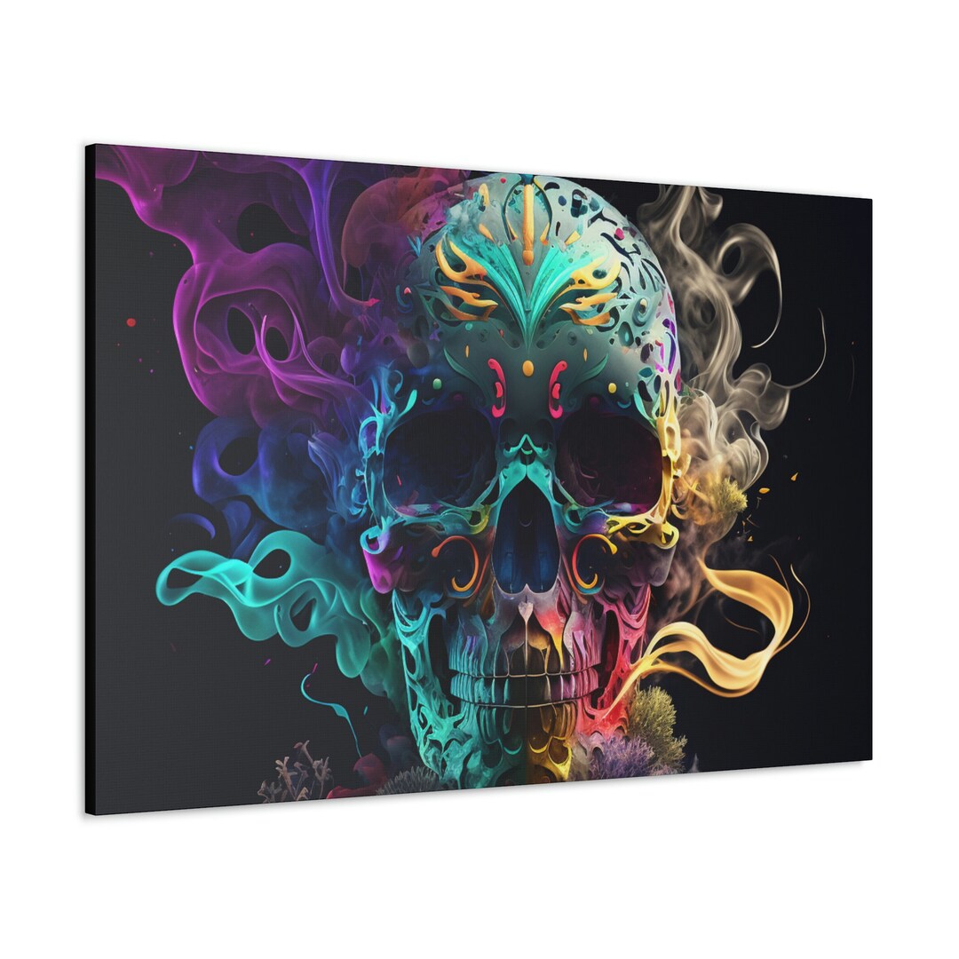 SUGAR SKULLS Variant 1 Series Canvas Print - Colorful - Etsy