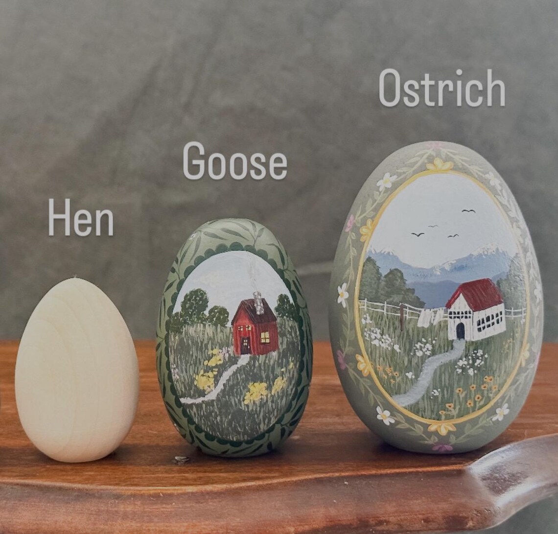 Hand-painted Ostrich-sized Monogrammed Easter Eggs - Etsy