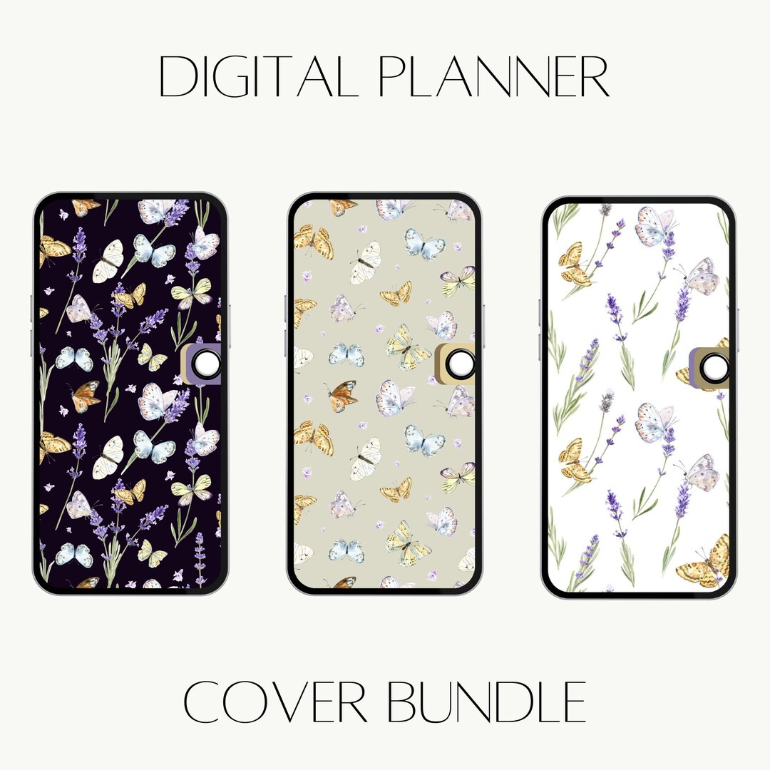 Undated Cover Digital Planner Day-timer Schedule Goodnotes Lavender ...