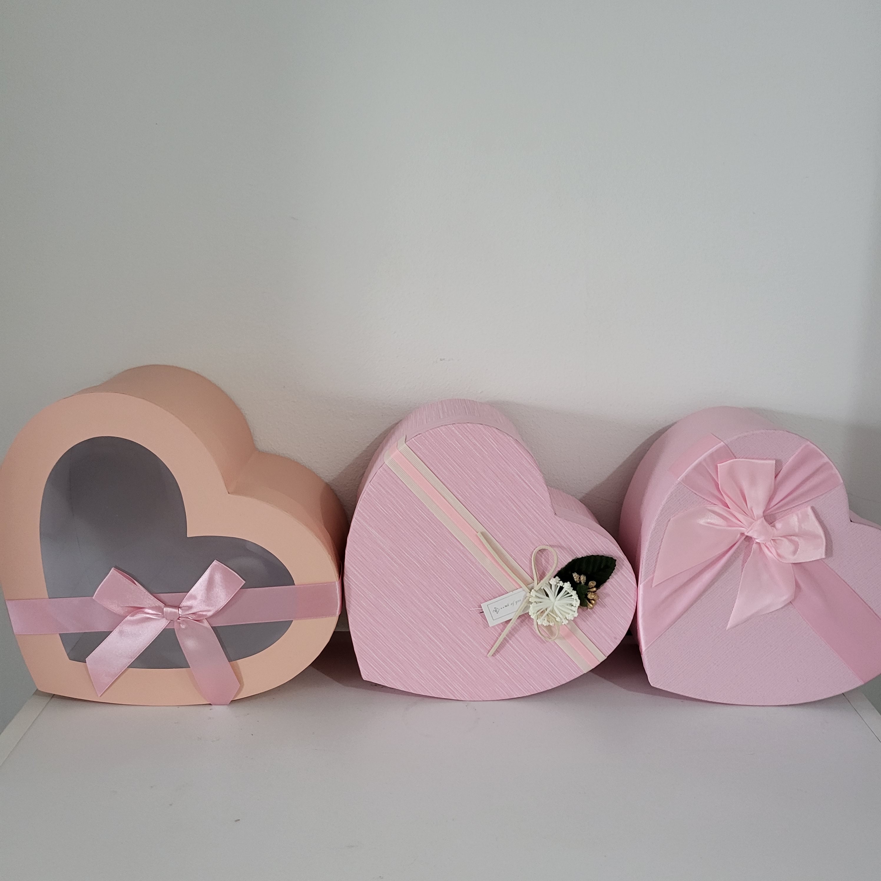 Large Empty Single Pink Heart Gift Box With Ribbon - Etsy UK