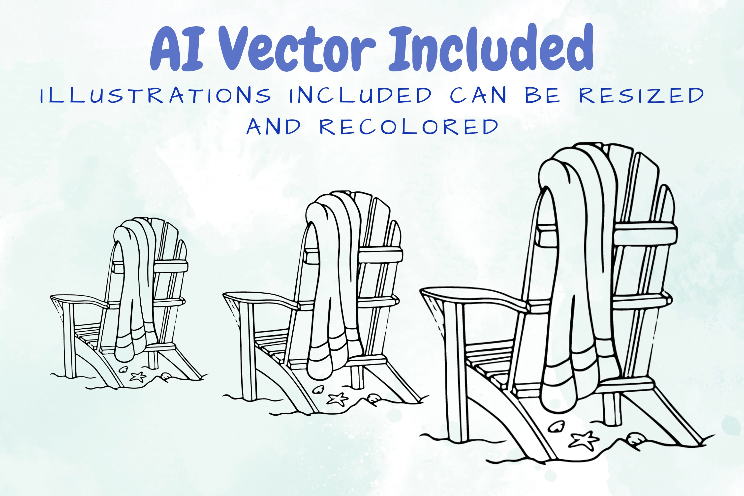 At the Beach Clip Art - Hand Drawn Illustrations, Beach Doodle Drawings ...