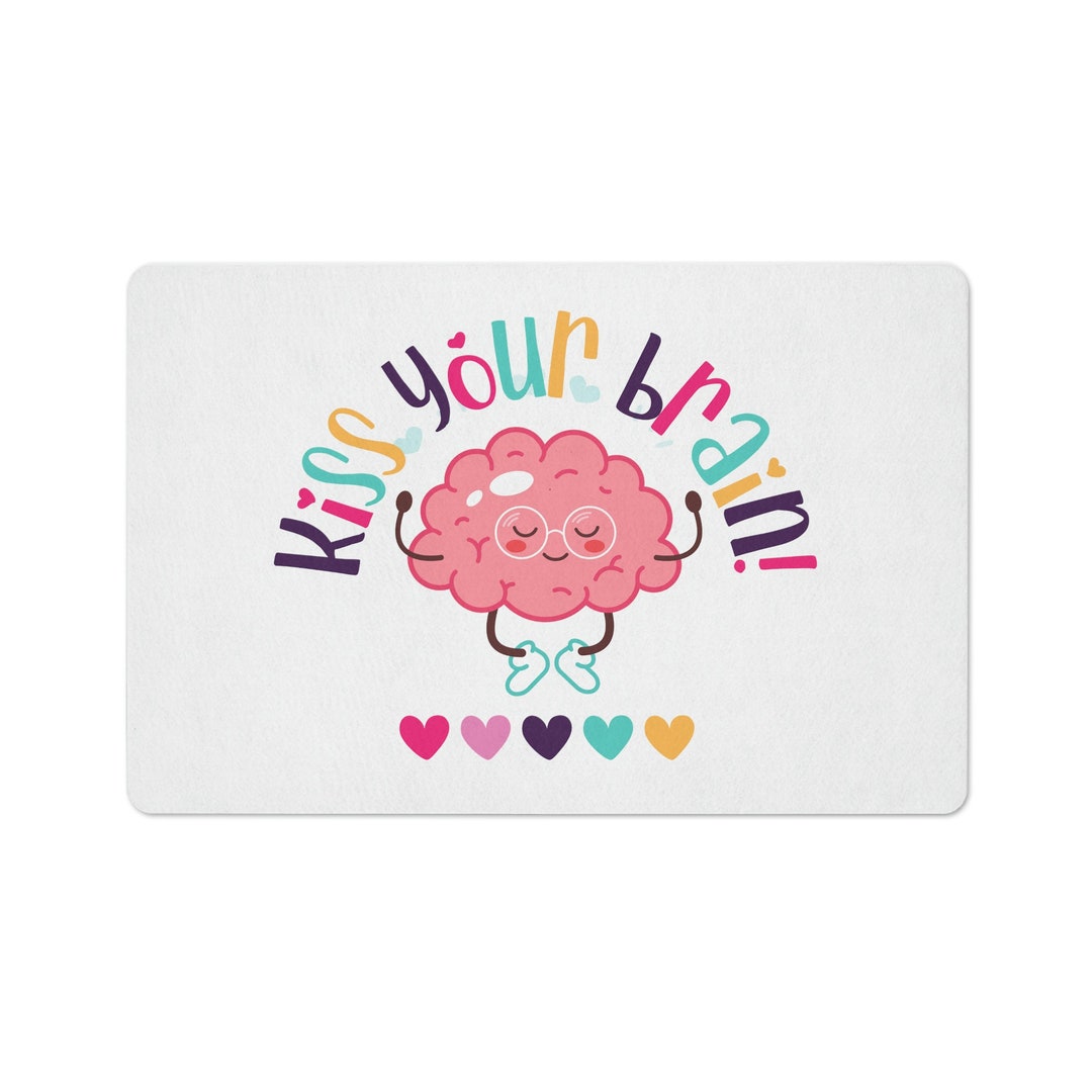 Kiss Your Brain Floor Mat - Etsy