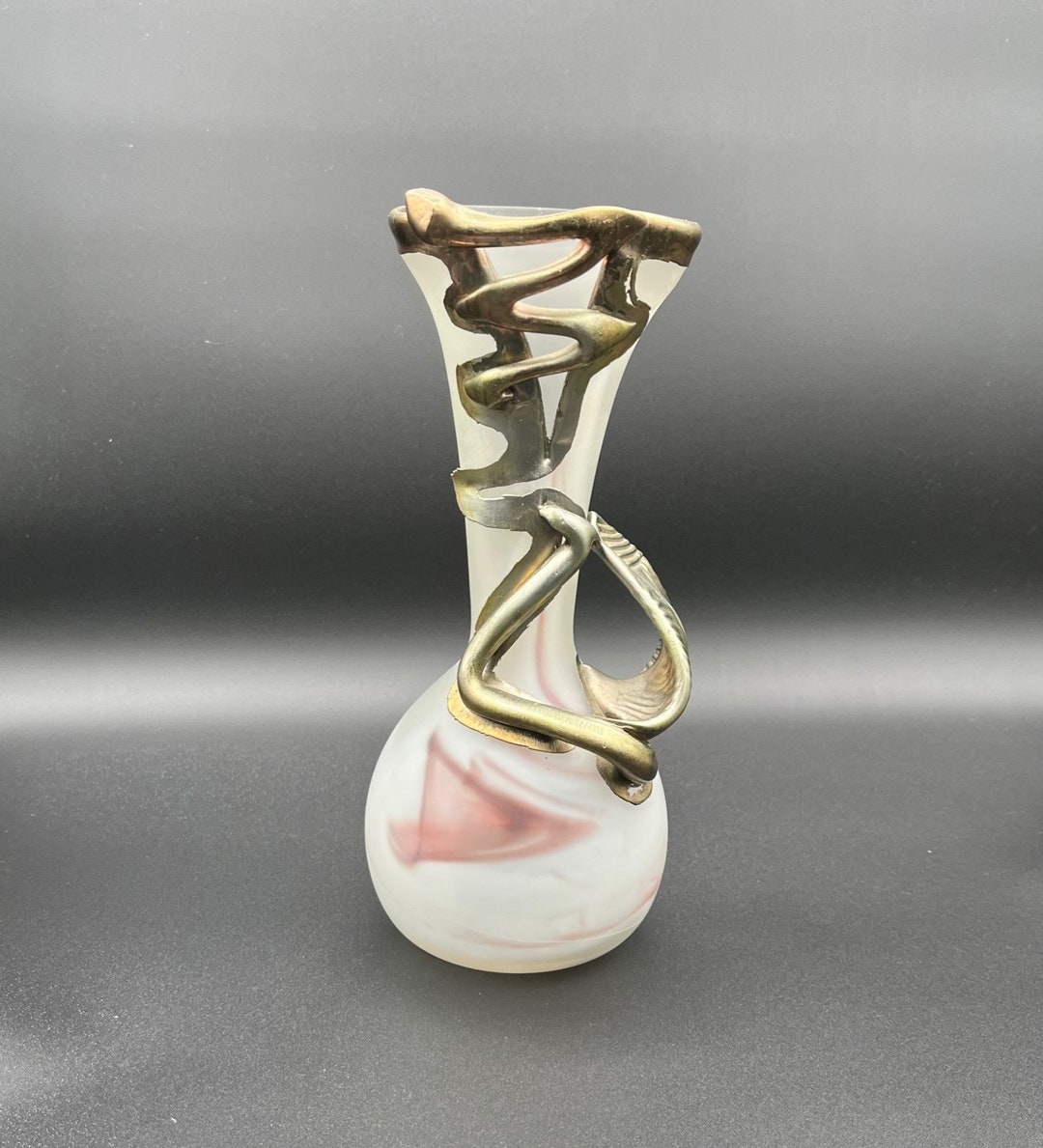 Filip Ravert Blown Glass Signed Romanian Art Glass Vase | Stretch Glass ...