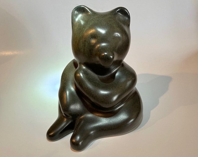 RARE Pigeon River Pottery Mighty Bear Black Rascal Series 7"in Signed T ...