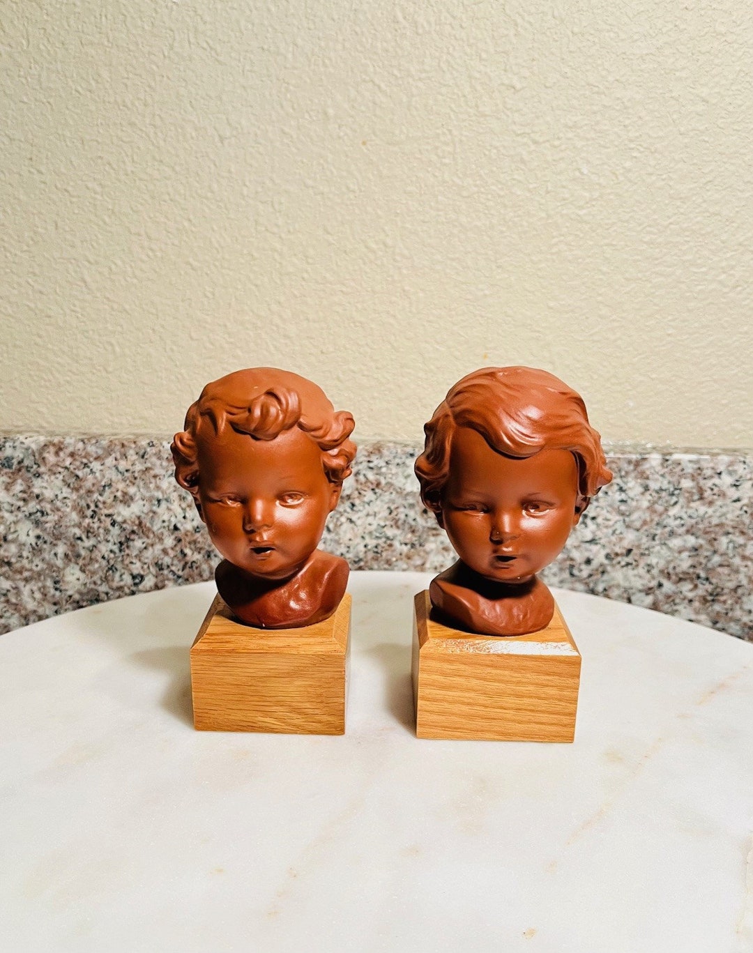 Germany Goebel Children's Boy and Girl Head Bust Terracotta | Vintage ...