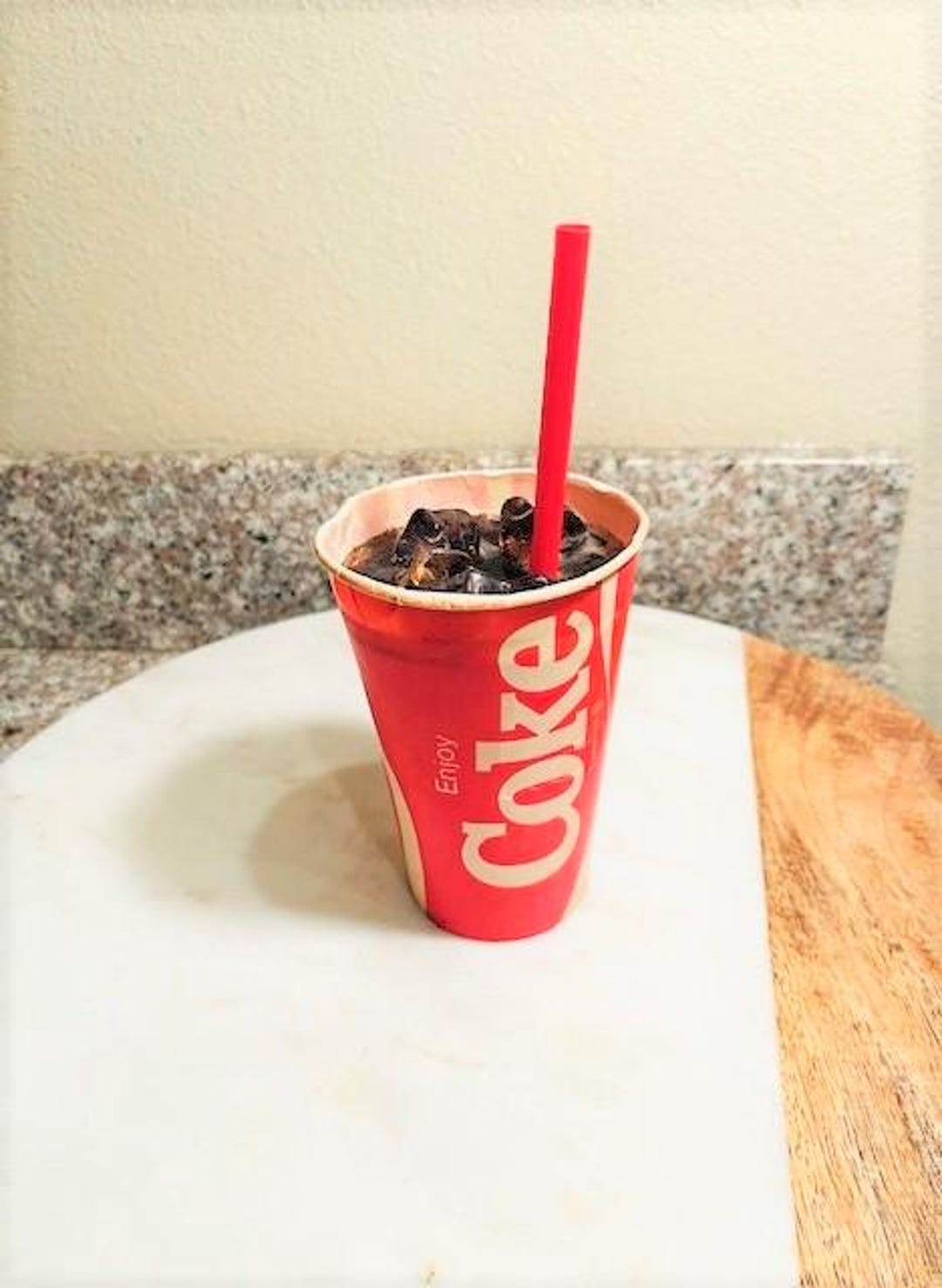 Classic Coke Soda Pop Display Wax Paper Cup Fake Food Display ...