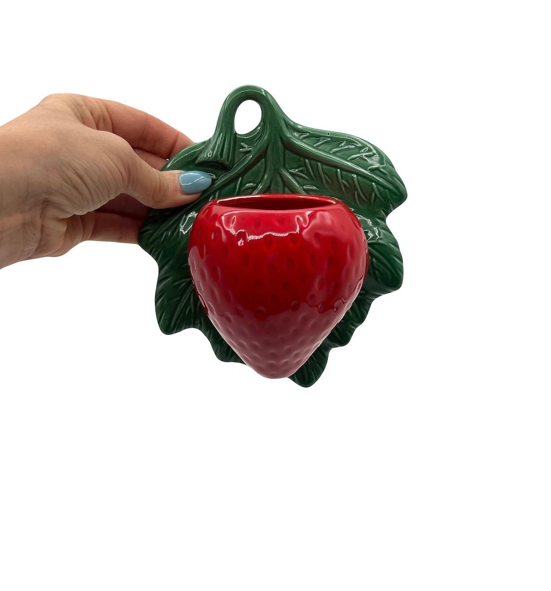 Vintage MCM Strawberry Ceramic Wall Pocket | Strawberry Wall Pocket ...