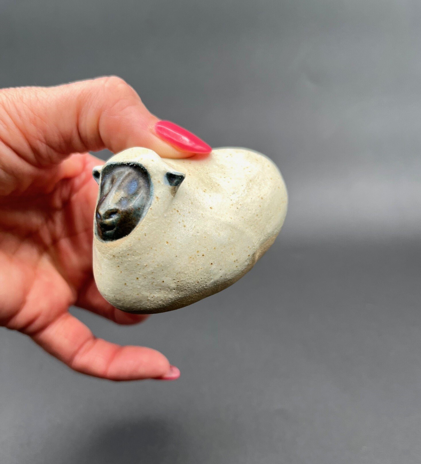 UK Tremar Pottery Stoneware Hand Made Sheep Ewe Farm Animal Figurine ...