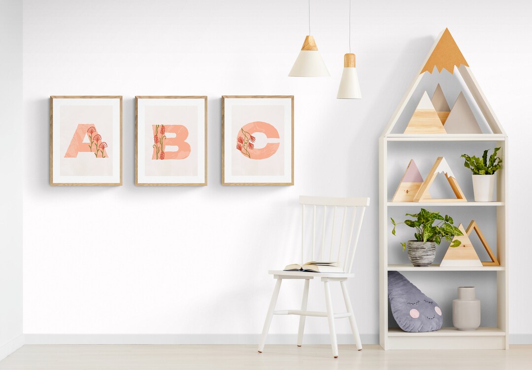 ABC Kids Art Print - Set of 3 - Nursery Art, Kids ABC, Kids Room, Baby ...