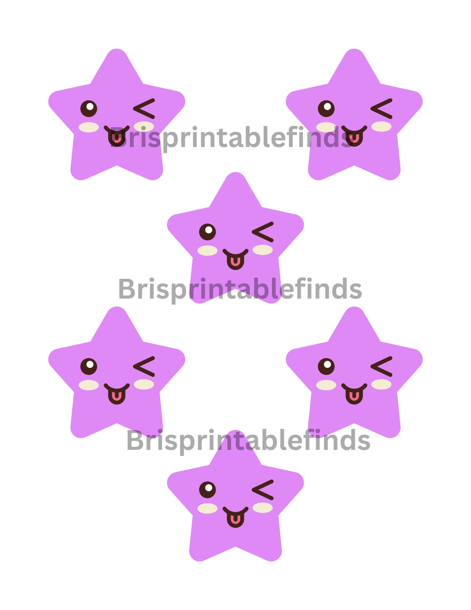 Cute Star Shaped Macaron Template Bundle of 3 Templates - Etsy