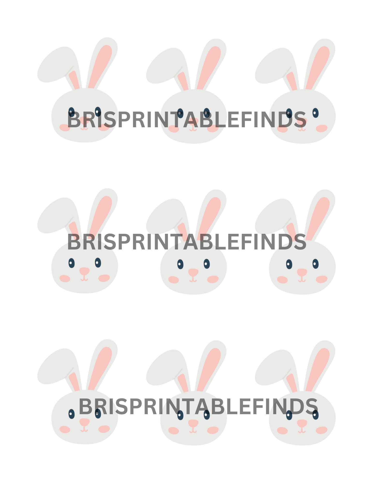 Cute Easter Bunny Shaped Macaron Template Bundle of 4 Templates ...