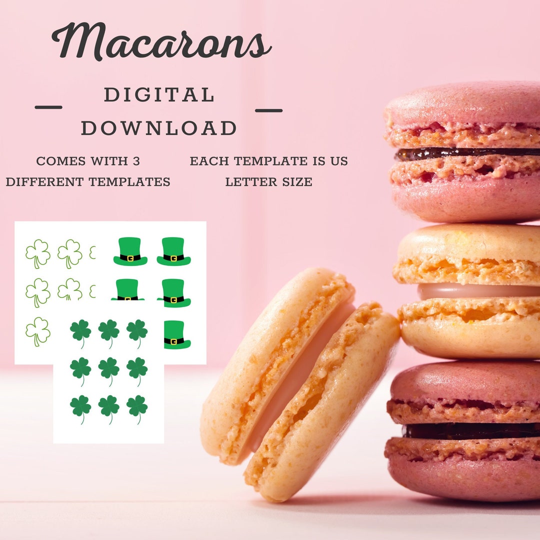 Macaron Template - Macarons Template - Digital Download - Printable ...