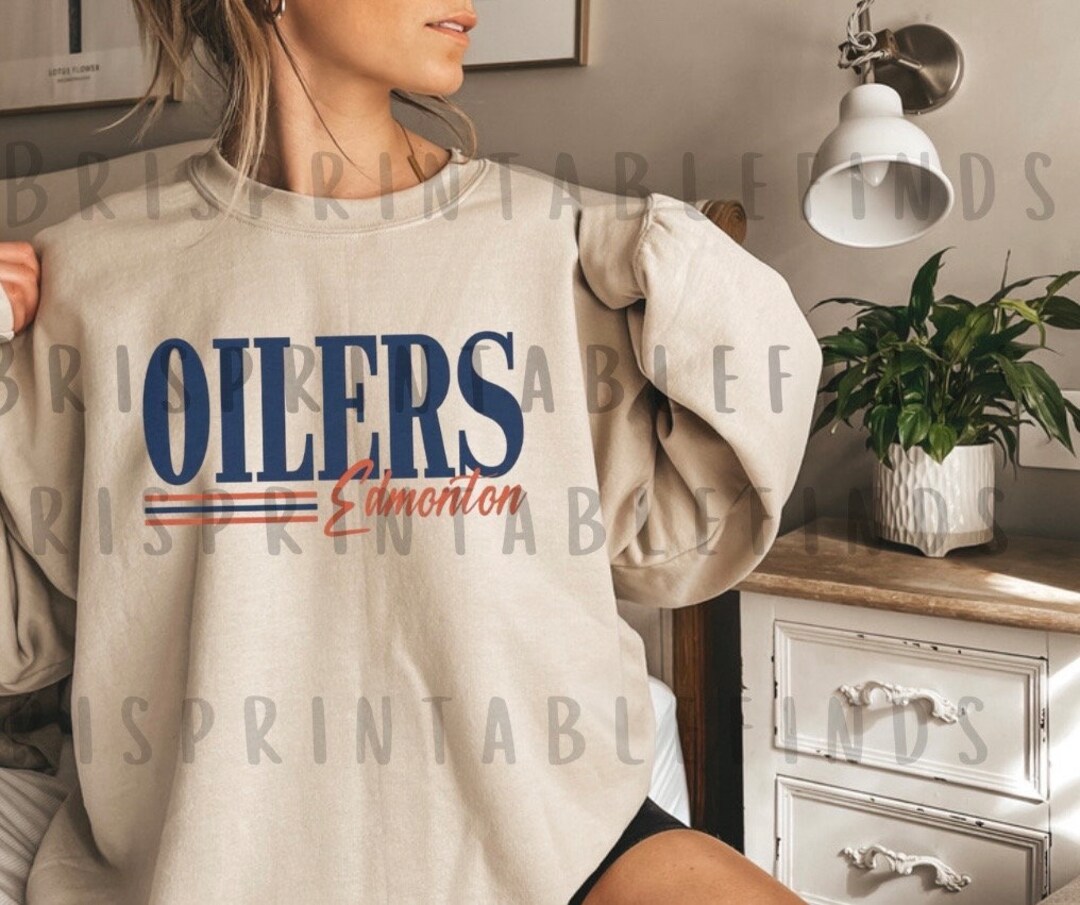 Edmonton Oilers Sweatshirt, Vintage Sweatshirt, NHL Sweatshirt, Hockey ...