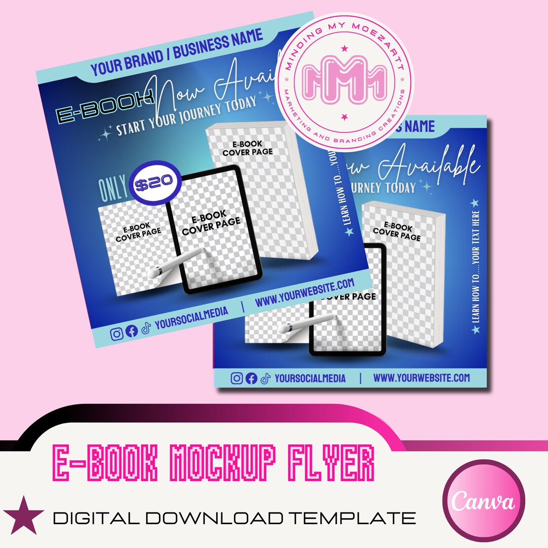 Ebook Cover Mockup | Ebook Cover Design, Ebook Flyer, DIY Editable ...