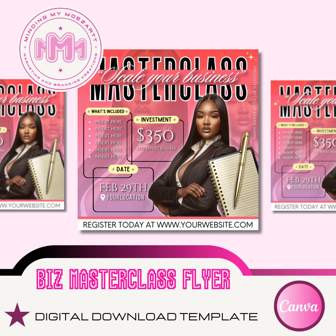 Business Masterclass Flyer | Class Flyer, Masterclass Flyer, Course ...