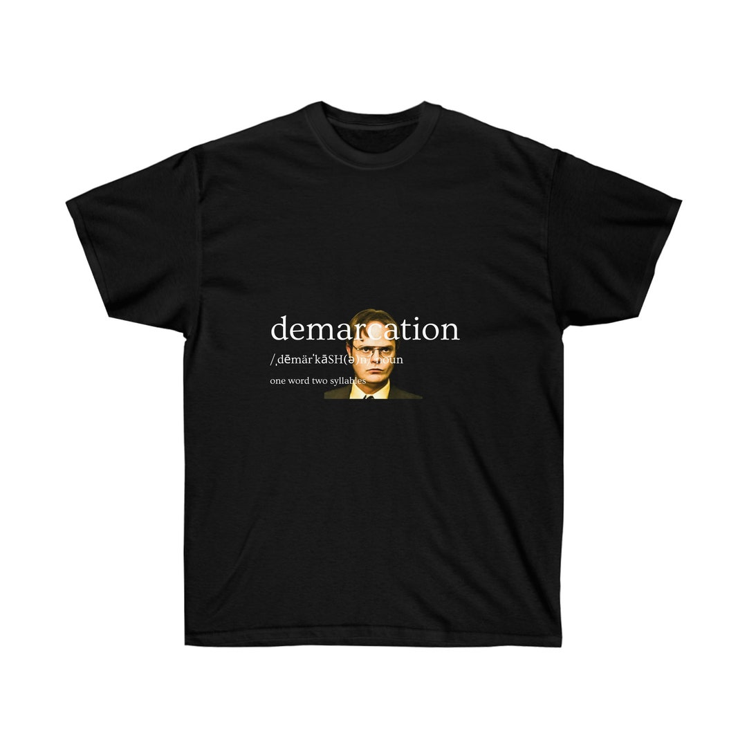 The Office Dwight Schrute Demarcation Ultra Cotton Tee - Etsy