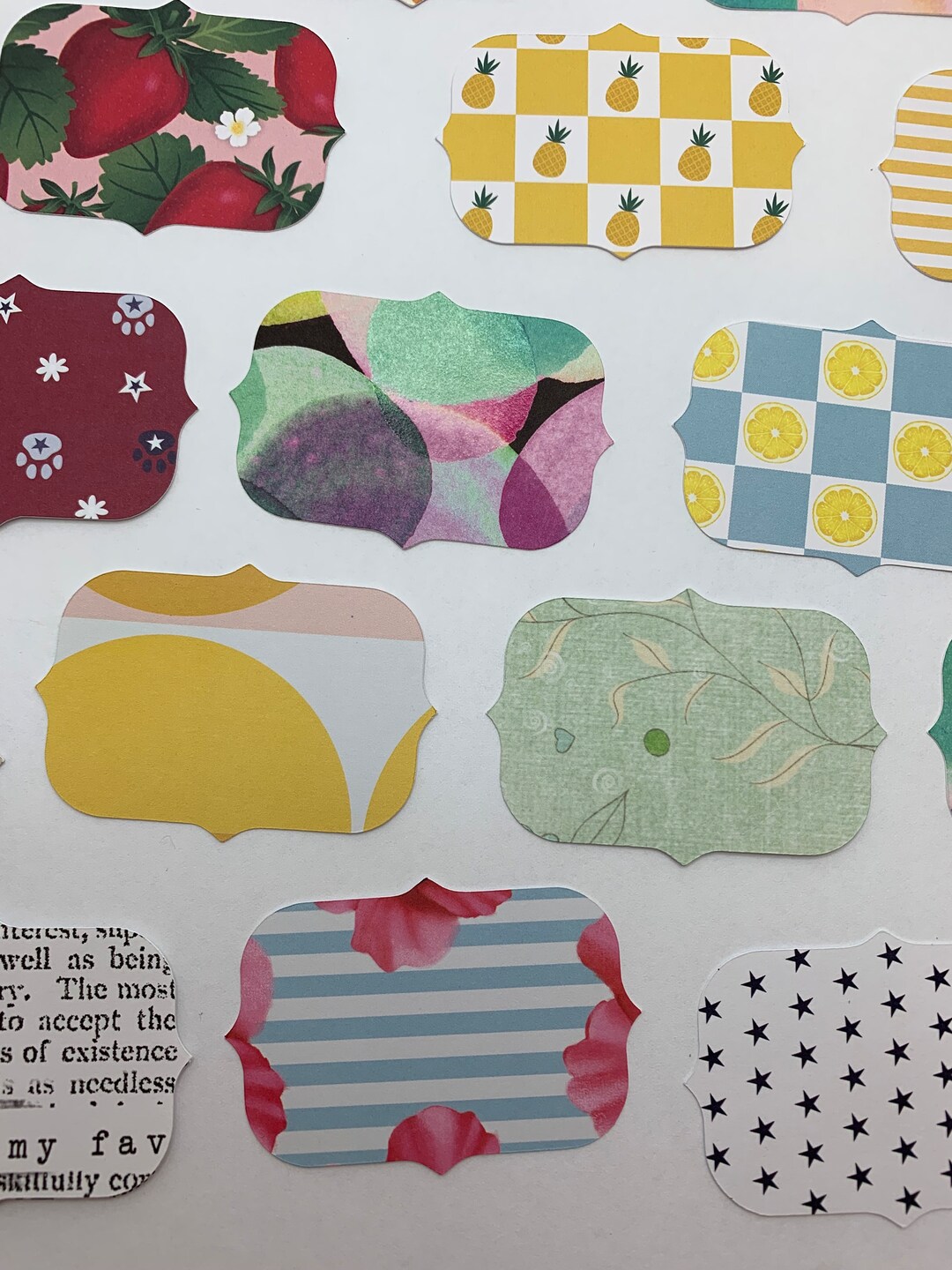 20 Label Tags Die Cut Shapes for Crafting, Scrapbooking, Card Making ...